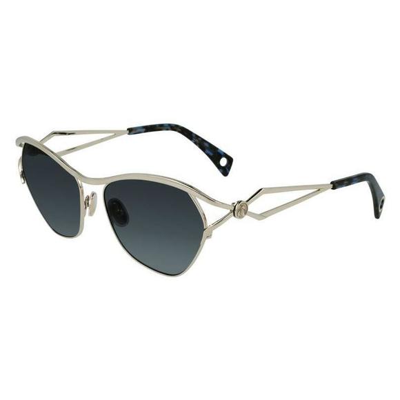 Lanvin | Accessories | New Lanvin Lnv 14s 721 Gold Sunglasses With Blue ...